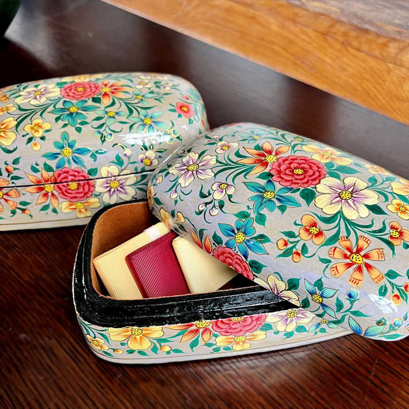 ANORA Flora Papier Mache Trinket Box FARO